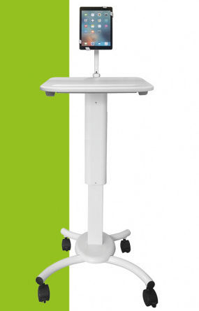 Tablet PC telemedicine cart - AMT150 - Athena Medical - height-adjustable