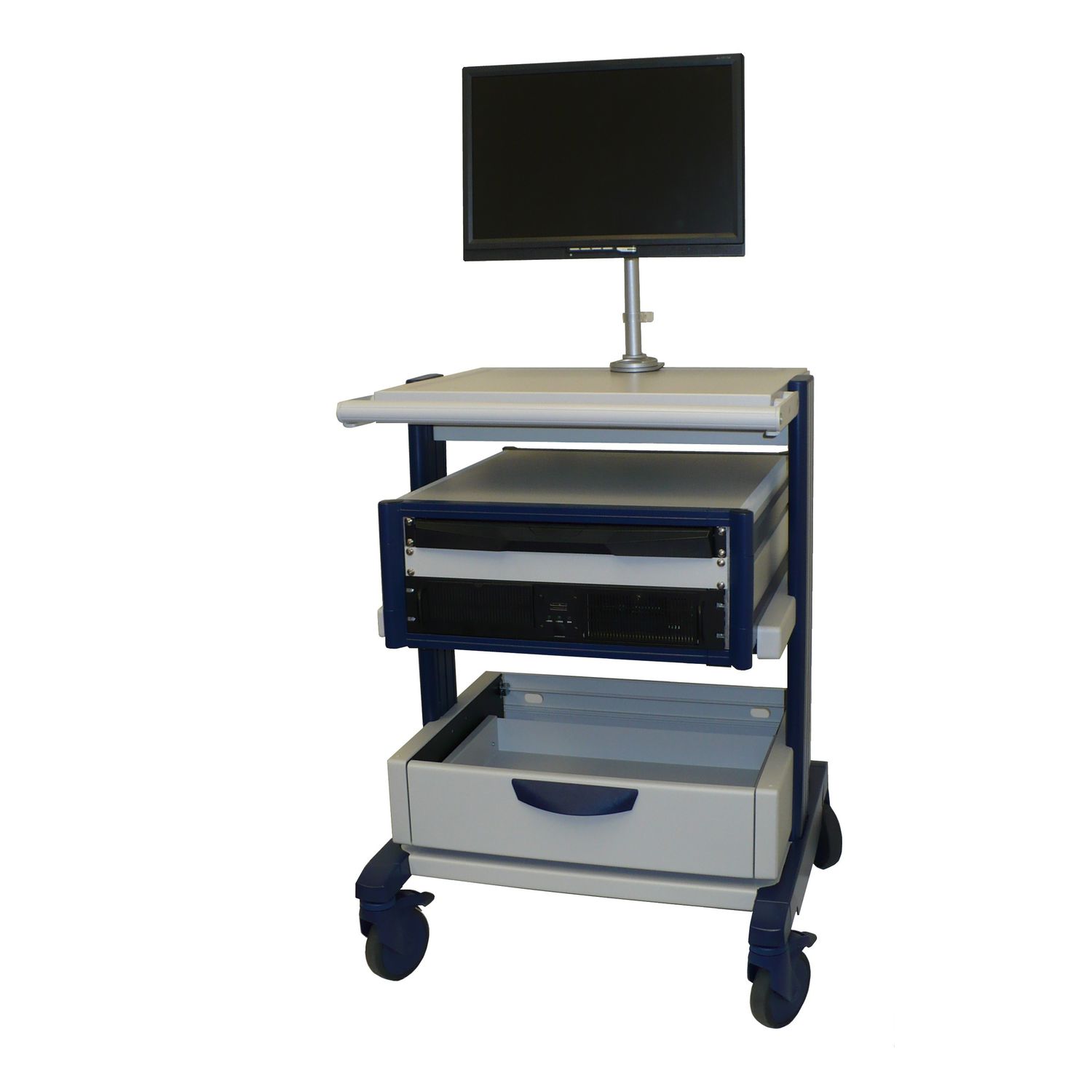 Computer cart with drawer - Dacomobile® - Extron / Knurr