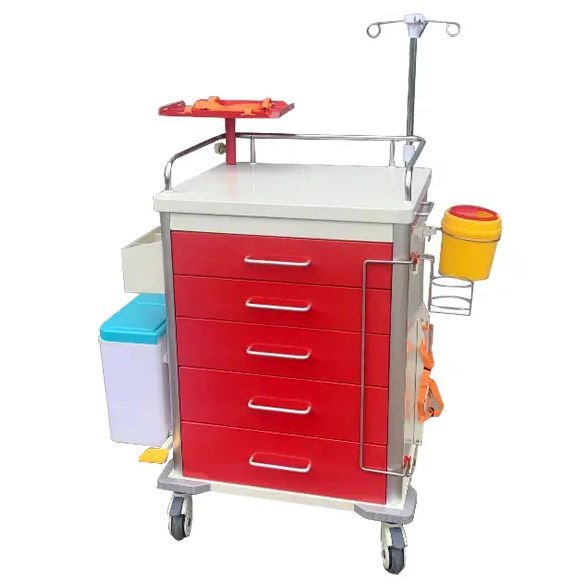 Emergency trolley - PX-TC-850D - Pinxing Medical Equipment - 5-drawer ...