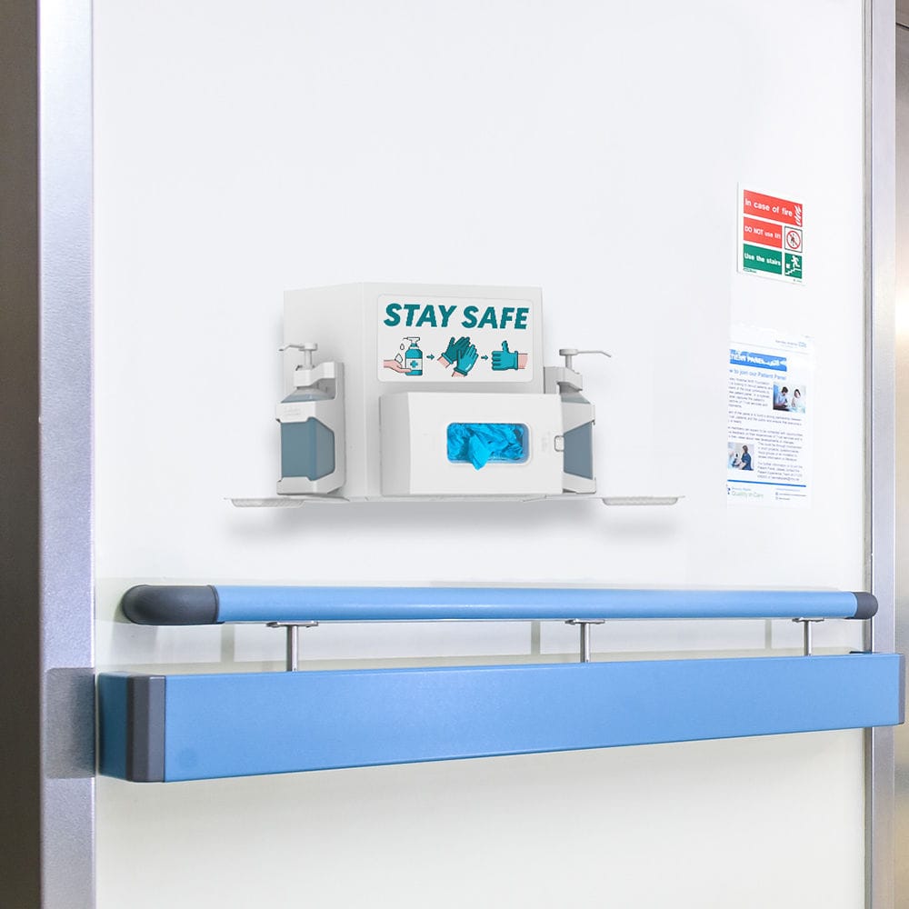 Wall-mounted hygiene station - Pegasus Medical Concepts - with glove ...