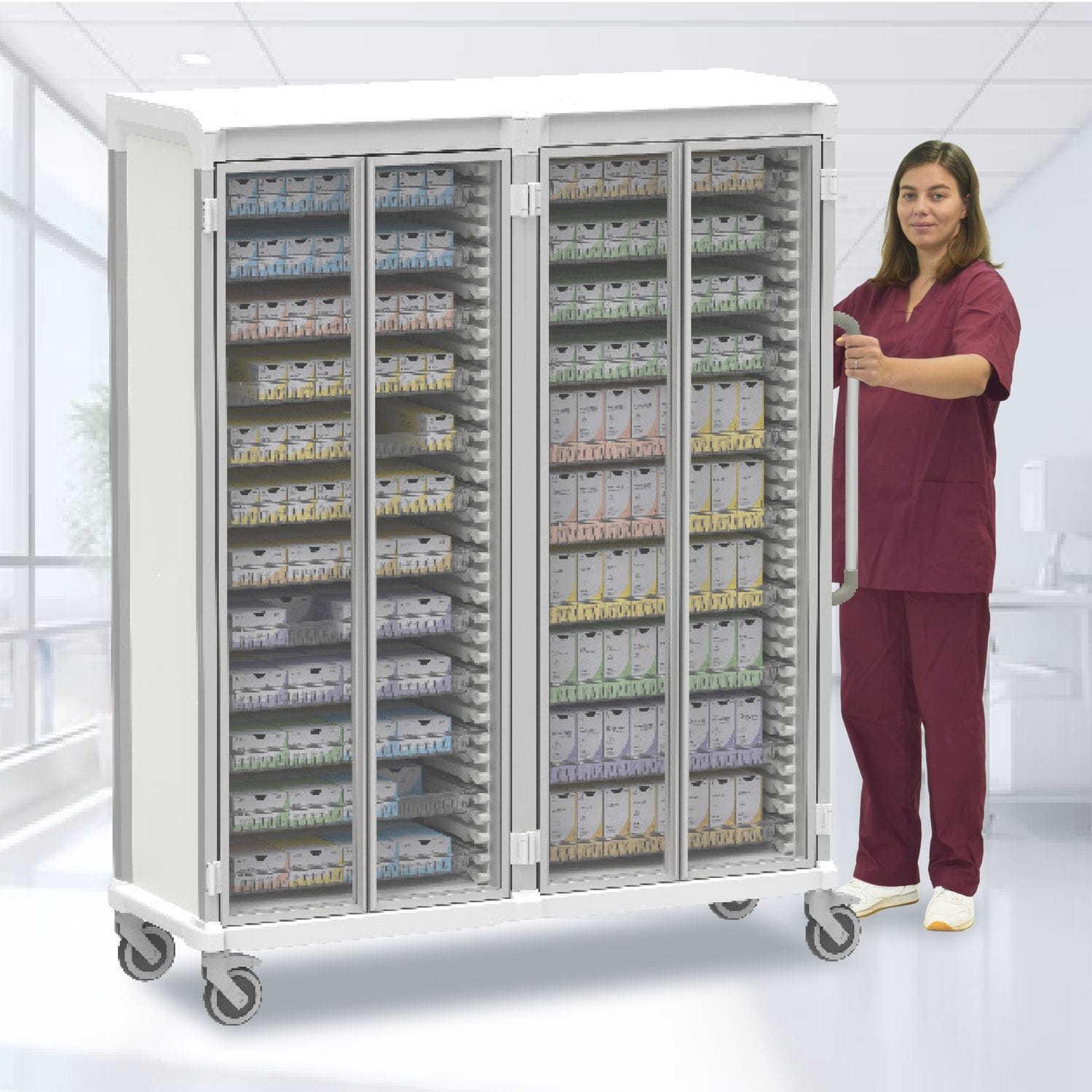 Suture cart - Two Columns ClearView - Pegasus Medical Concepts ...