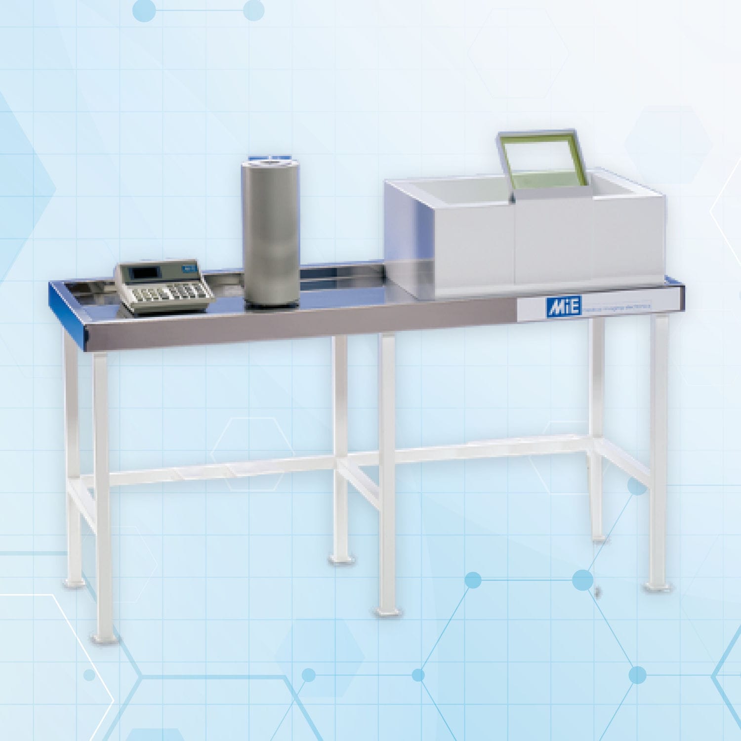 Laboratory table - MIE - rectangular / stainless steel