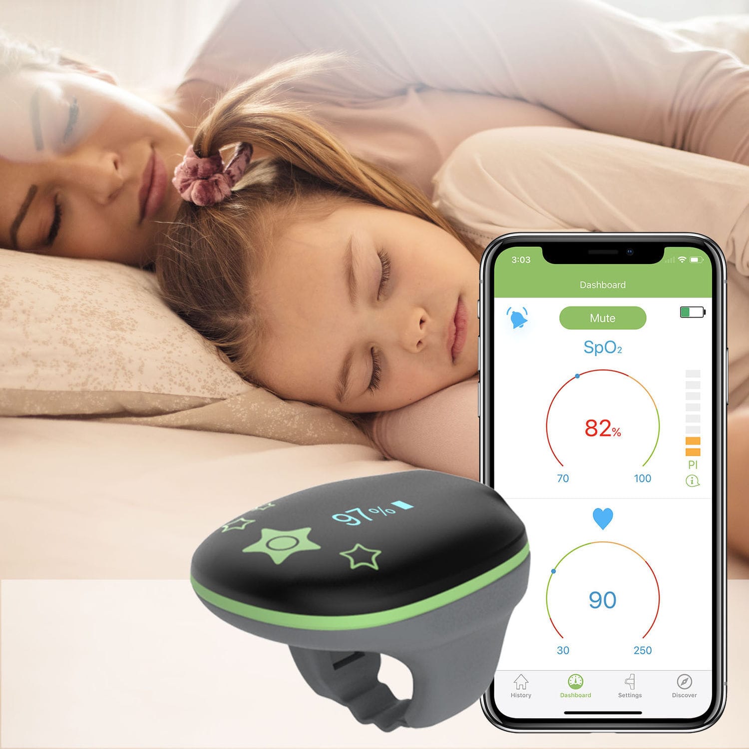 Ring pulse oximeter - KIDS O2 - Viatom by Lepu - for CPAP therapy ...