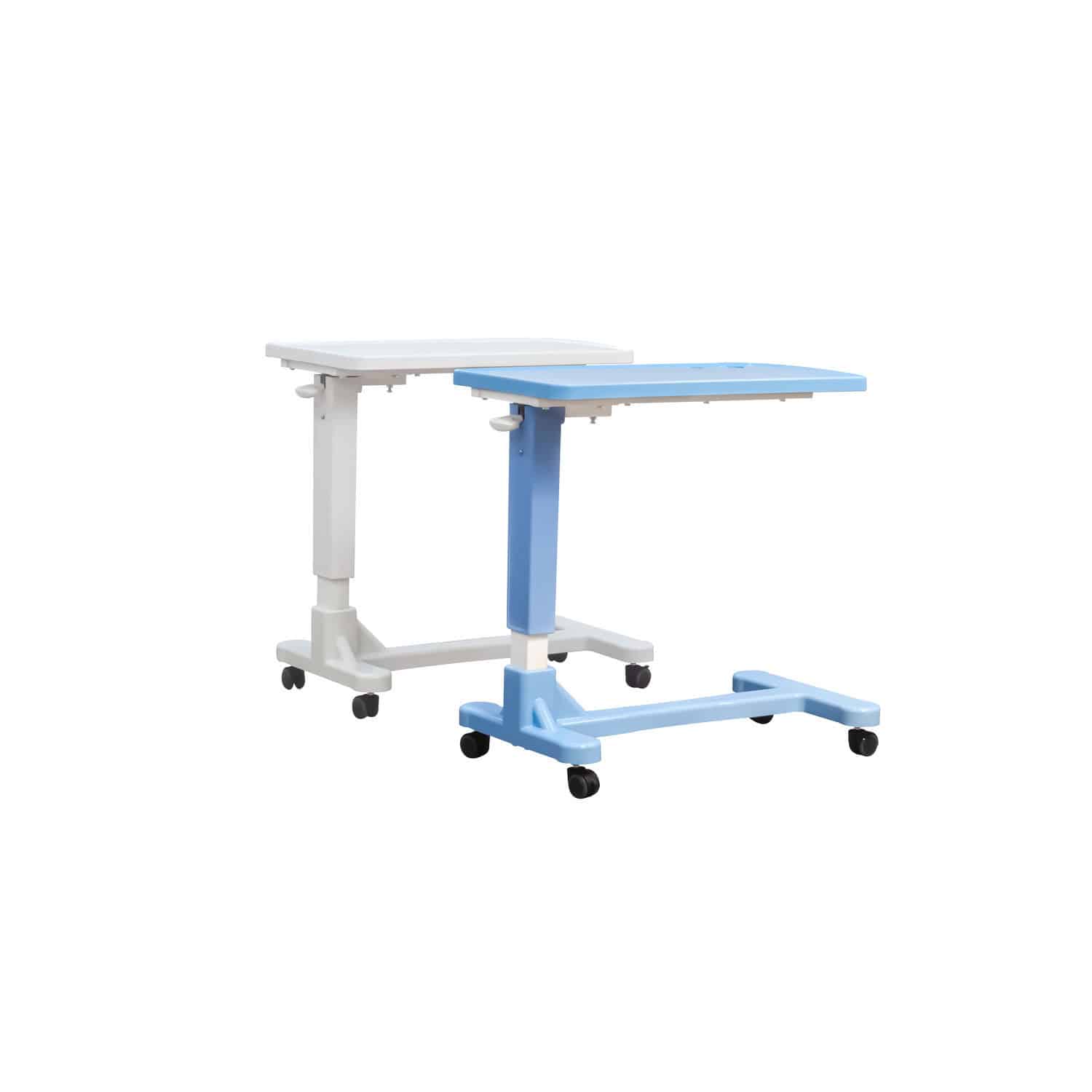 Overbed table on casters - BIHT005A - BiHealthcare - height-adjustable