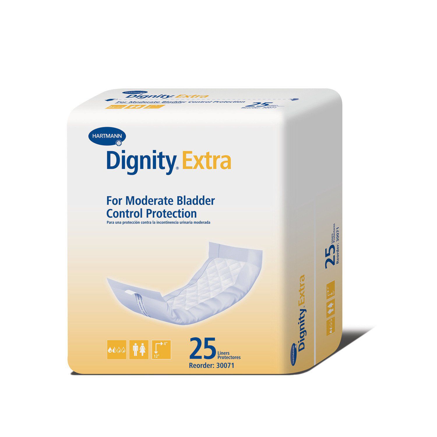 Adult sanitary pad - Dignity® Extra - Hartmann - box of 25 units