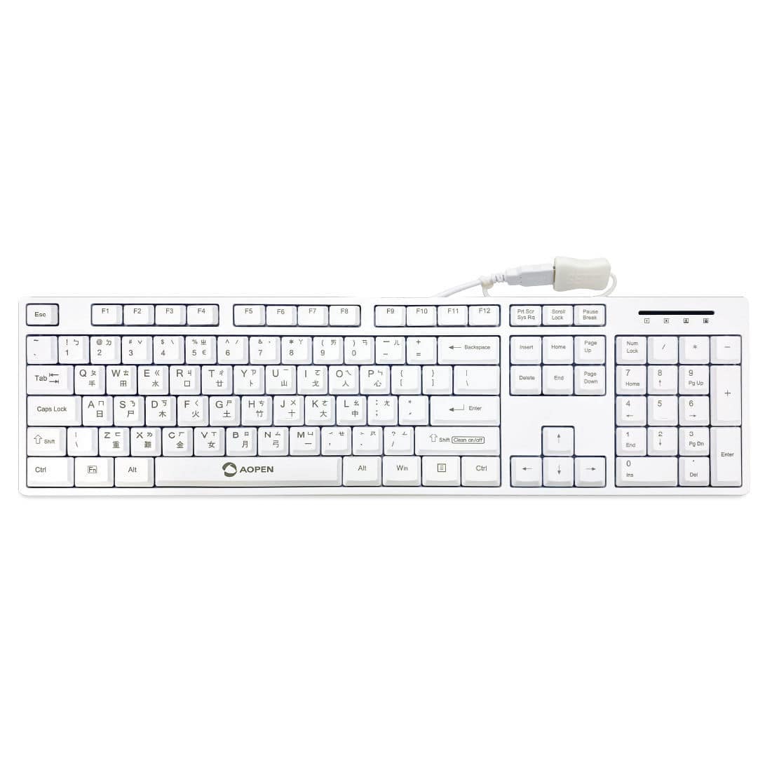 Antibacterial medical keyboard - KPL-U10060 - AOPEN - disinfectable ...