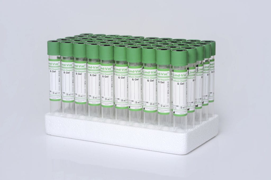 Round bottom collection tube / plasma / separator gel / sodium heparin ...