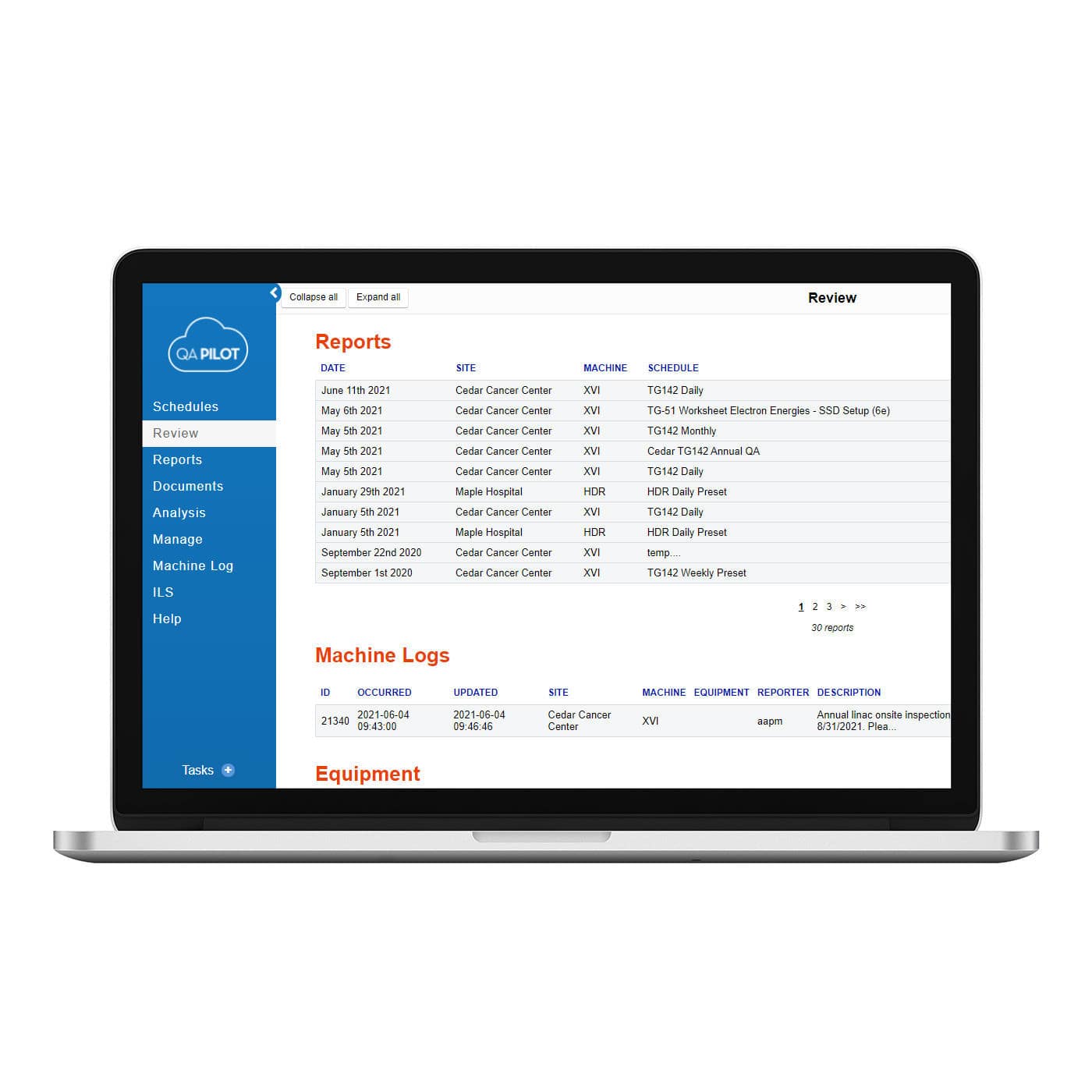 Radiation dose monitoring software module - QA Pilot™ - Standard ...