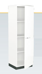 Laboratory glassware cabinet - Köttermann - laboratory / with shelf ...