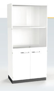 Laboratory glassware cabinet - Köttermann - laboratory / with shelf ...