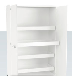 Laboratory glassware cabinet - Köttermann - laboratory / with shelf ...
