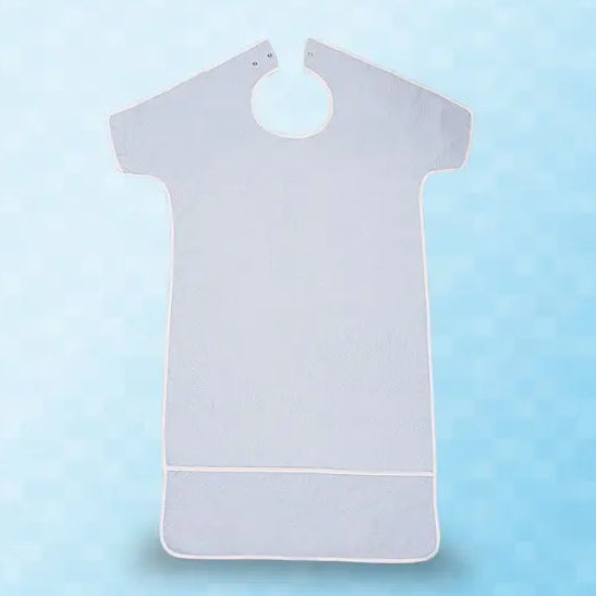 Reusable medical bib - BA002 - CLINIBED - adult / blue / white