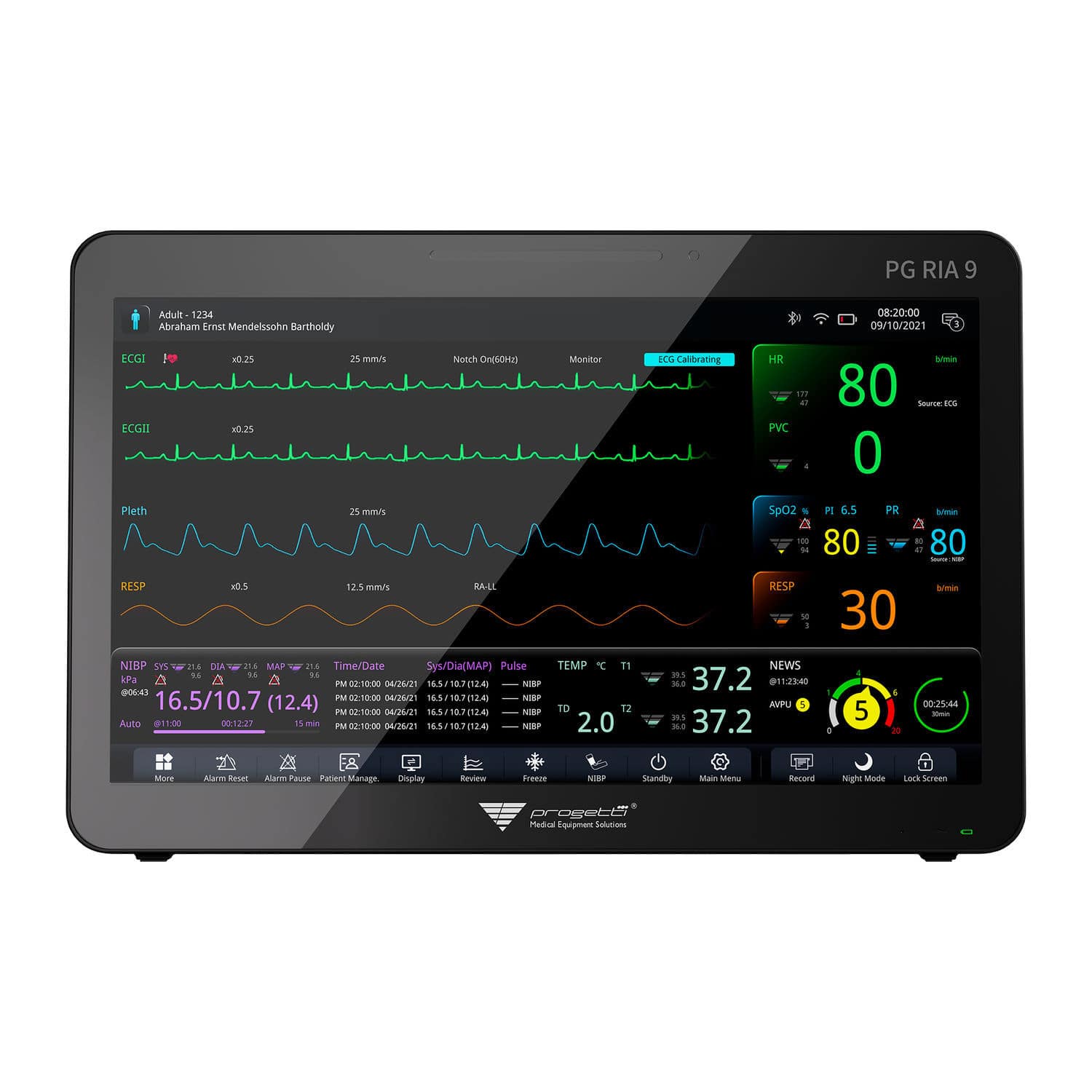 Modular multi-parameter monitor - PG RIA 9 - Progetti S.r.l. - ECG ...
