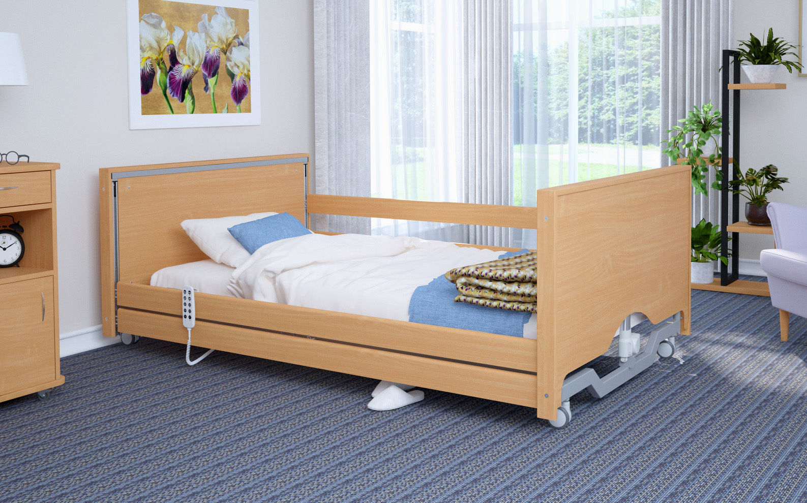 Hospital bed - Taurus 2 WIDE LOW LUX - Reha-Bed - electric / height ...