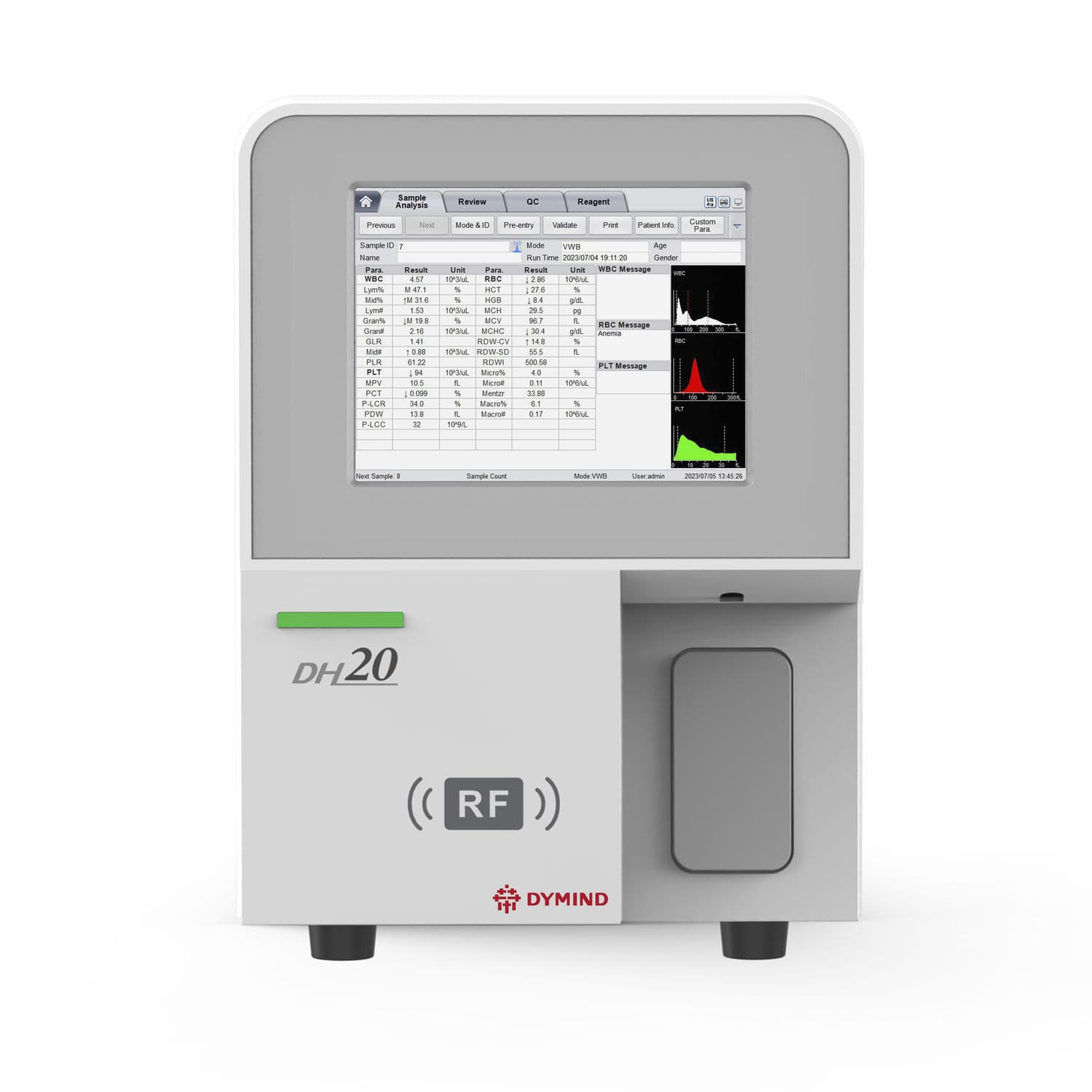 Automatic hematology analyzer - DH20 - Shenzhen Dymind Biotechnology Co., LTD - compact / benchtop