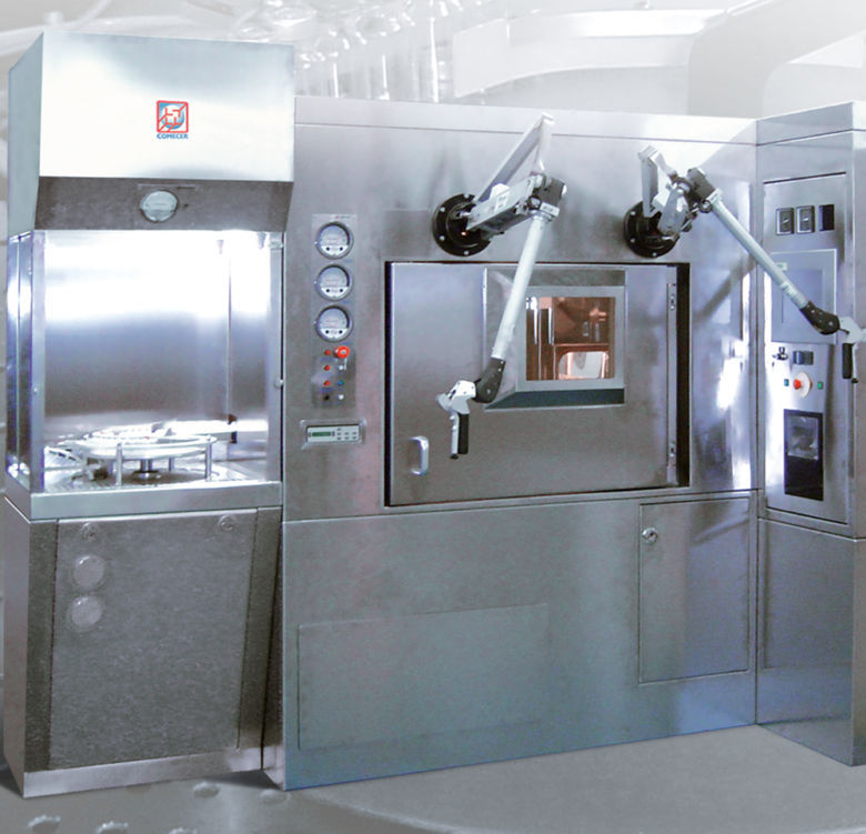 Dispensing hot cell - Comecer - for SPECT / shielded / laminar flow