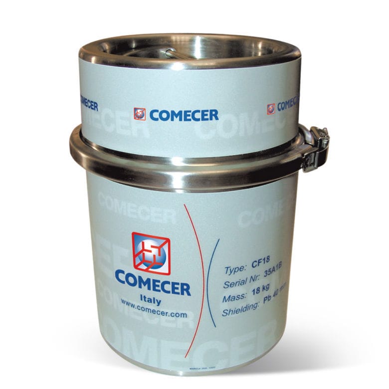Radioactive material transport container - CF18-PB - Comecer ...