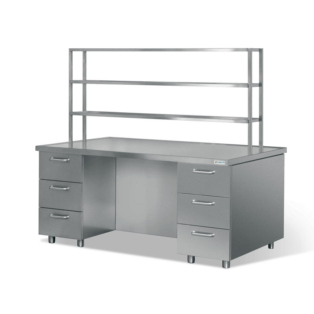 Nuclear medicine laboratory bench - ISOLA - Comecer - stainless steel