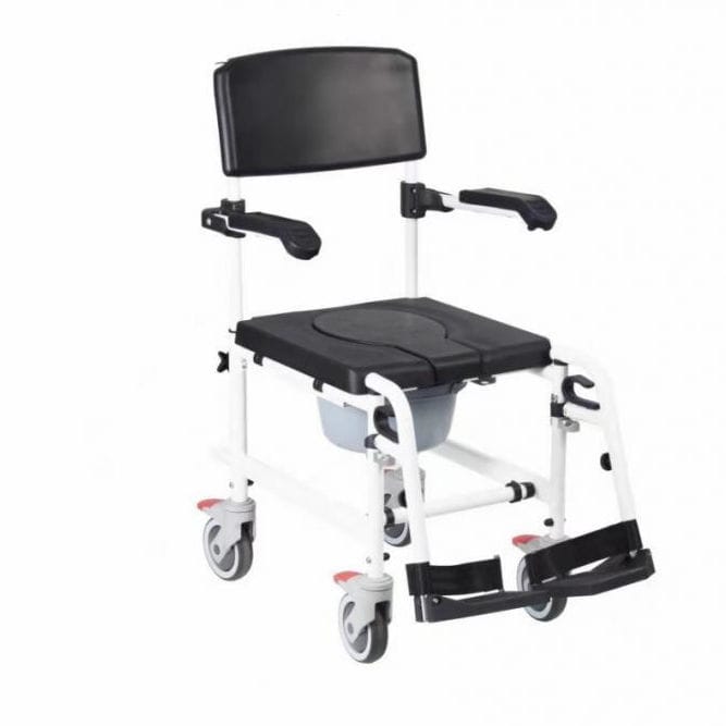 Commode chair with armrests - BES-BS040a - Besco Medical - on casters ...