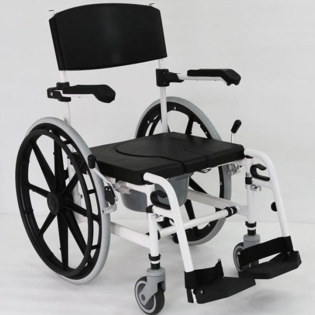 Commode chair with armrests - BES-BS040d - Besco Medical - on casters ...