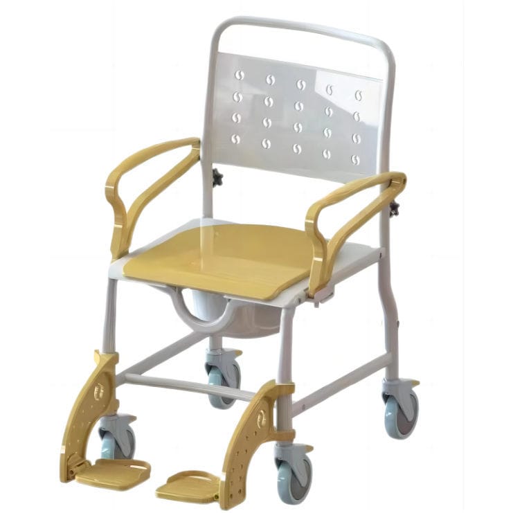 Commode chair with armrests - BES-BS039 - Besco Medical - on casters ...