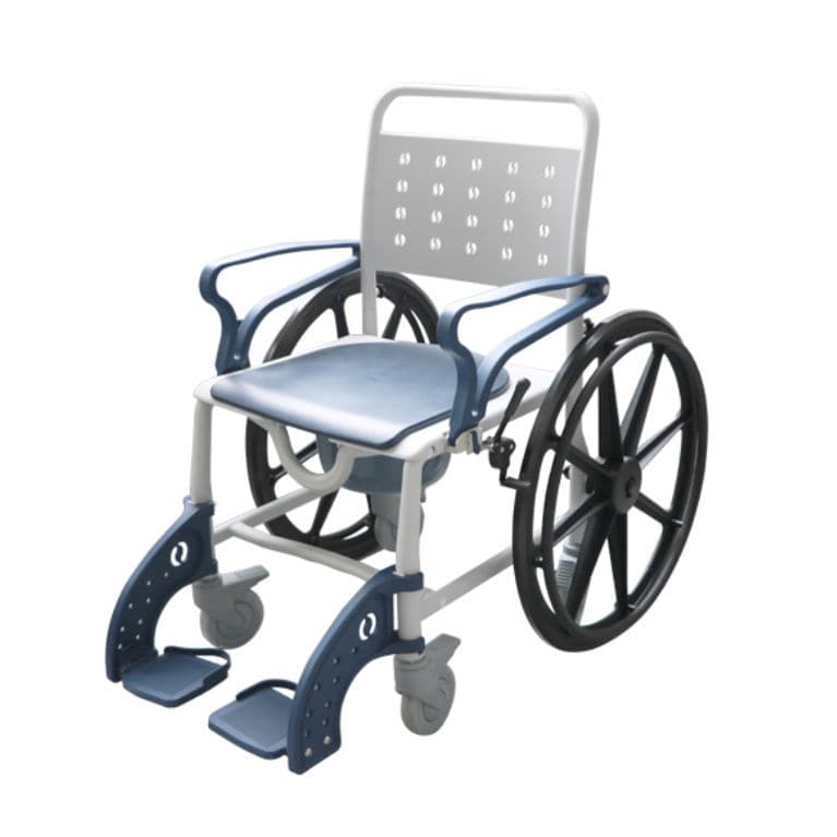 Commode chair with armrests - BES-BS039a - Besco Medical - on casters ...