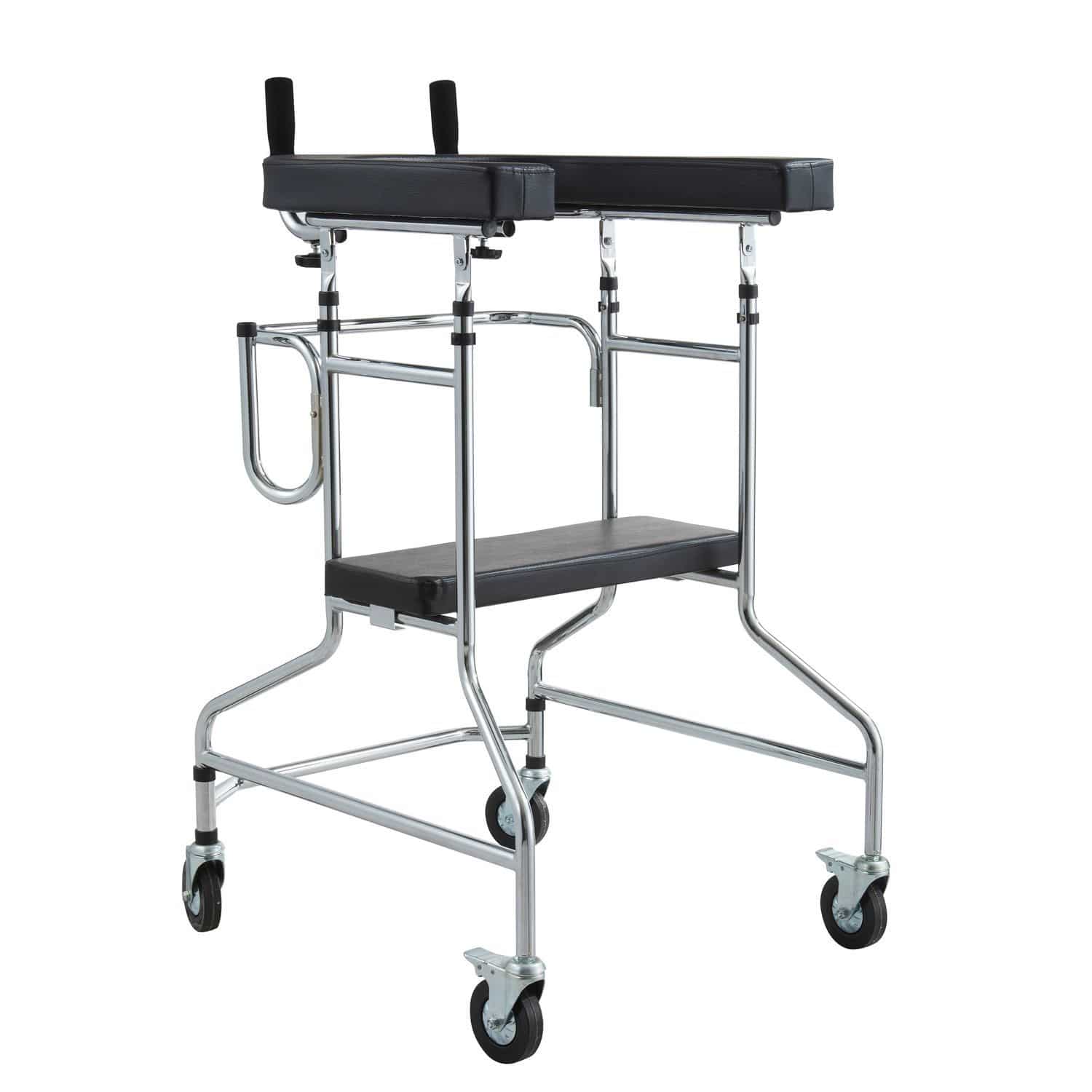4-wheel walking frame - BES-WA26 - Besco Medical - height-adjustable