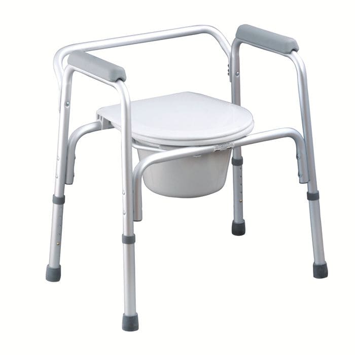 Commode chair with armrests - BES-BS031 - Besco Medical - with bucket ...