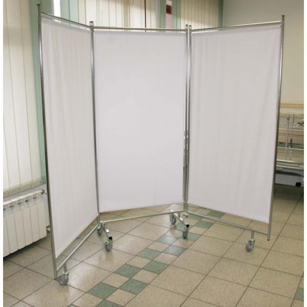 Hospital screen on casters - 200304 - TIMO - folding / 3-panel / with ...