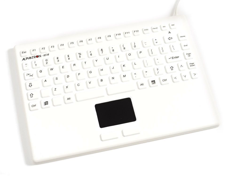 Medical keyboard with touchpad - K510 - ALPHATRON MEDICAL GmbH - silicone
