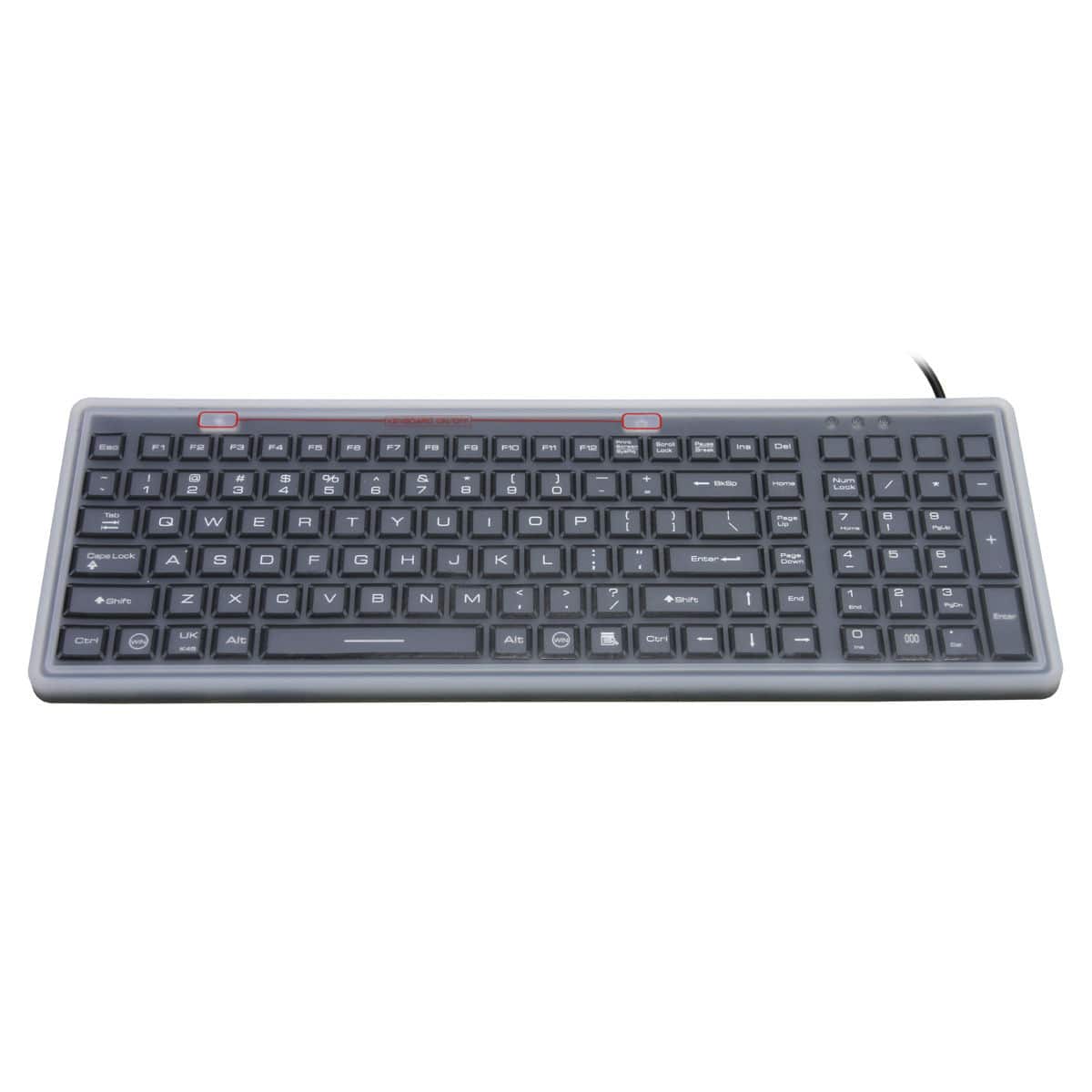 Silicone keyboard - HYSILK106BL - MEGABYTE Systemhaus GmbH - LED ...