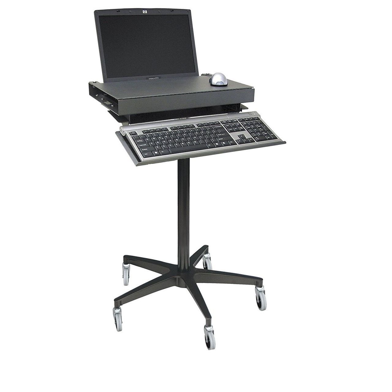 Height-adjustable computer cart - 350306 - Omnimed