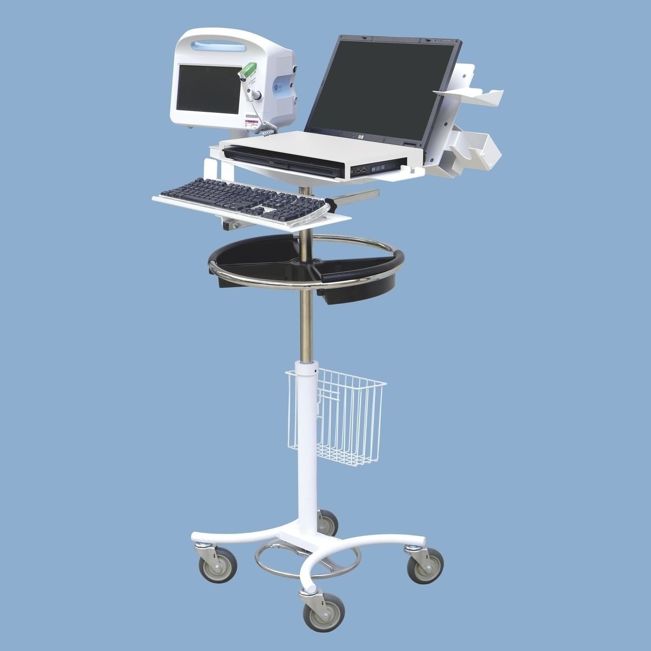 Height-adjustable computer cart - 350750 - Omnimed