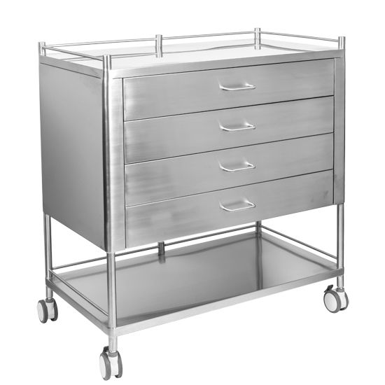 Dressing trolley - JT4090 - Juvo Solutions - 4-drawer / with shelf ...