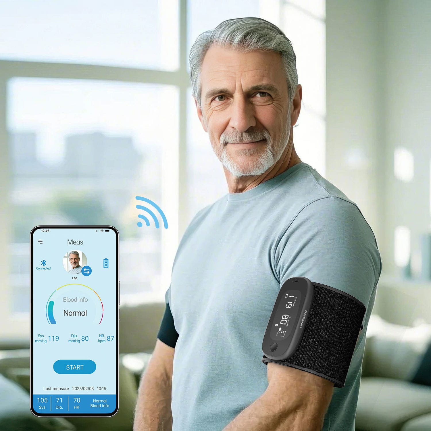 Cuff-mounted blood pressure monitor - Q06 - Hingmed Medical ...