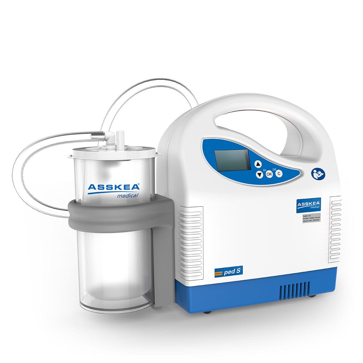 Portable mucus suction pump - PED S - ASSKEA - battery-powered / mobile