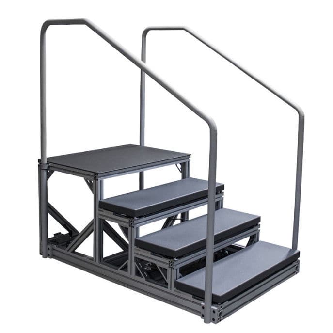 One-sided rehabilitation staircase - Bertec Corporation - with 2 handrails