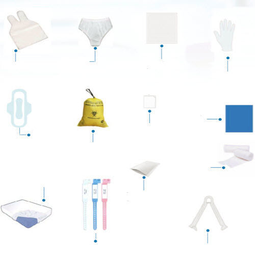 Delivery medical kit - Medicale Gaze - with glove / with cleansing ...