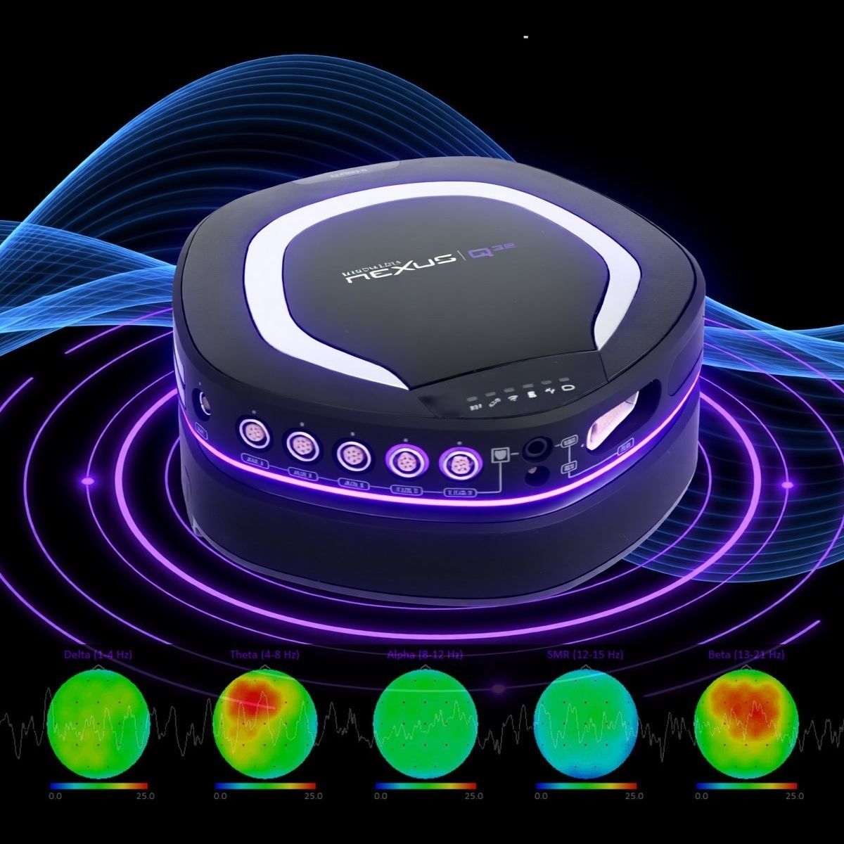 Tabletop patient monitor - NeXus Q32 - Mind Media - ECG / EEG / temperature