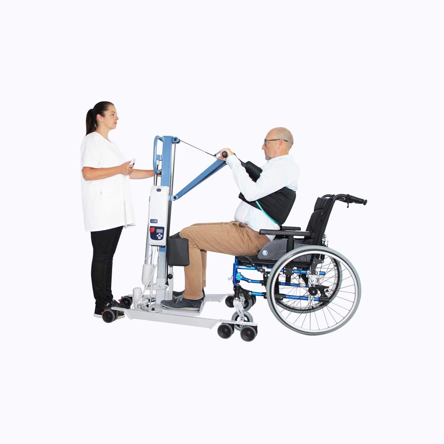 Electric patient lift - EASYLEV XL - Nausicaa Medical - on casters ...
