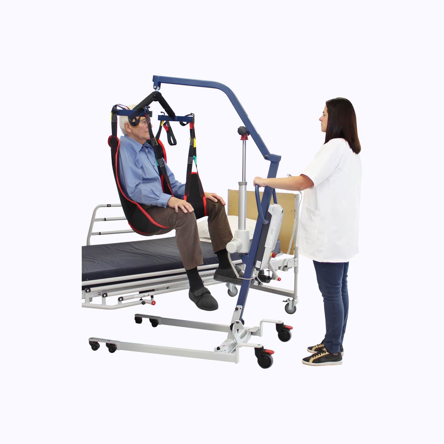 Electric patient lift - FLYER - Nausicaa Medical - on casters / lifting ...