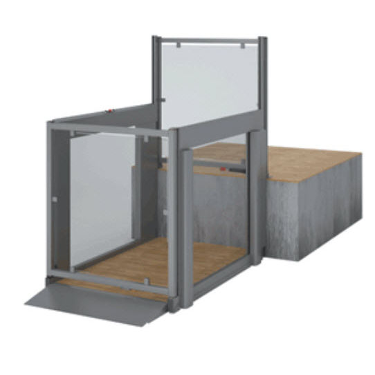 Wheelchair lifting platform - EasyLift - Liftup A/S - floor-mounted