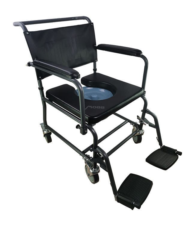 Commode chair with armrests - MHSCMWII - Mobb+ Health Care - on casters ...