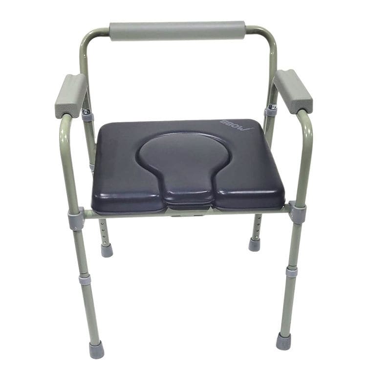Commode chair with bucket - MHCMF-PD - Mobb+ Health Care - folding