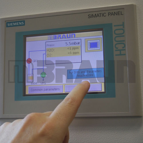 Laboratory glove box - LABmaster Pro - MBRAUN - floor-standing / stainless steel