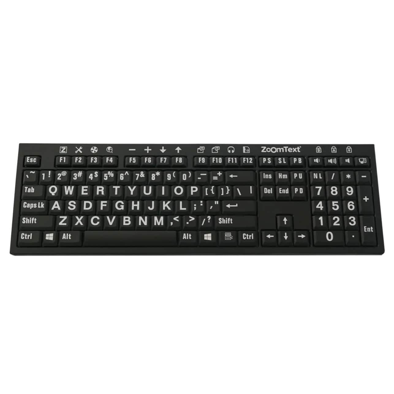 Braille keyboard with numeric keypad - ZOOMTEXT LARGE - Freedom Scientific