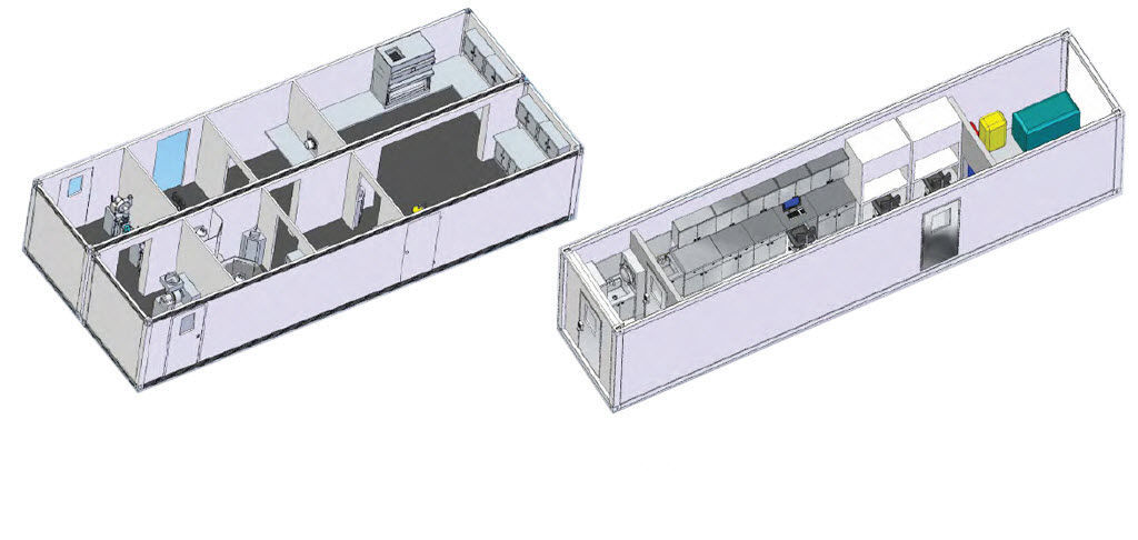 Laboratory room - BSL-2 - Germfree - modular / container