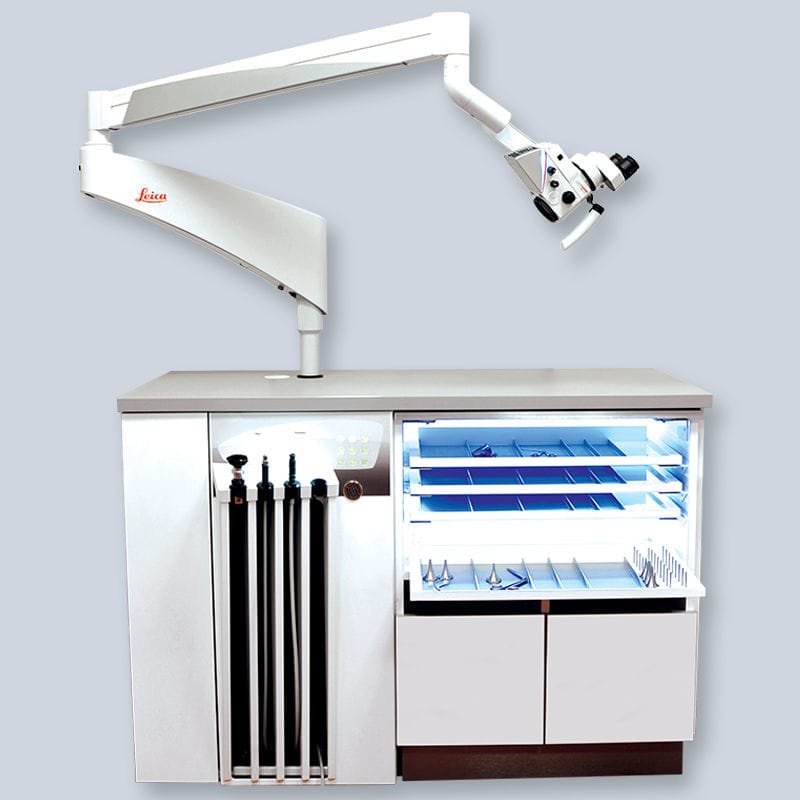 ENT workstation - 3500E - Collin - with shelves / with light / with ...