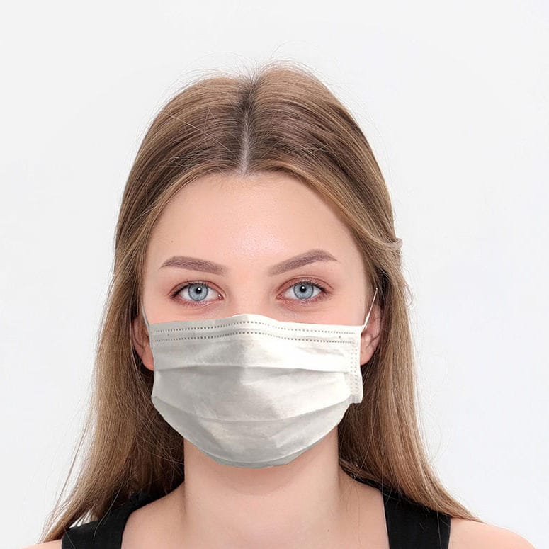 Adult surgical mask - REF-MASK001 - Medoksa Medikal - blue / white ...