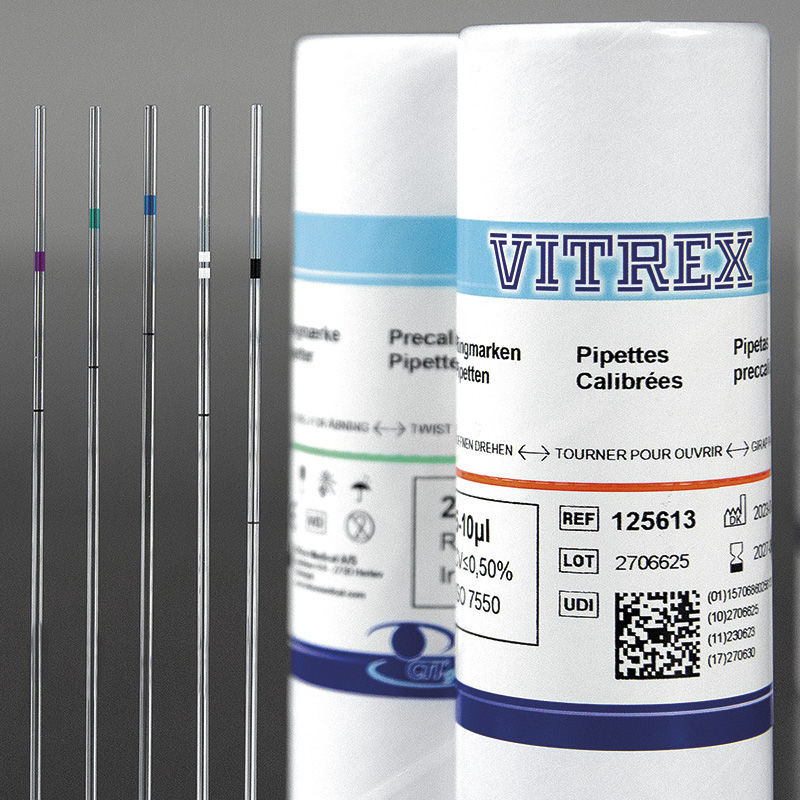 Manual pipette - Precalibrated - Vitrex Medical A/S - capillary / fixed ...